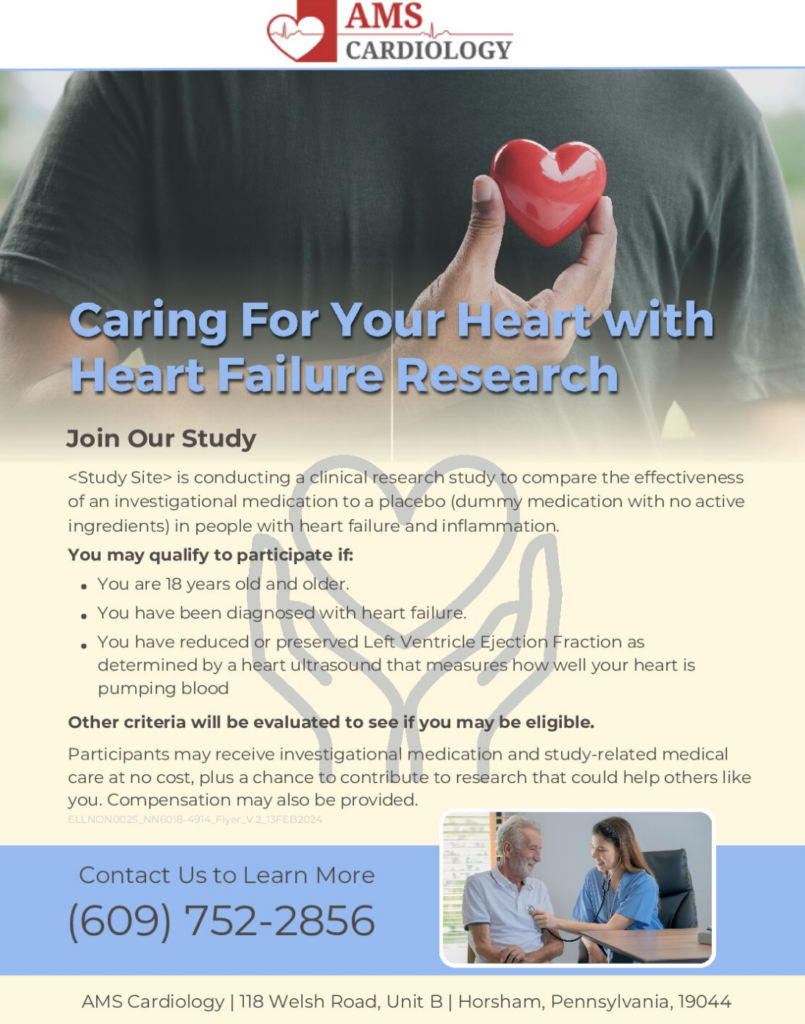 Clinical Trials | Montgomery & Bucks County, PA | AMS Cardiology